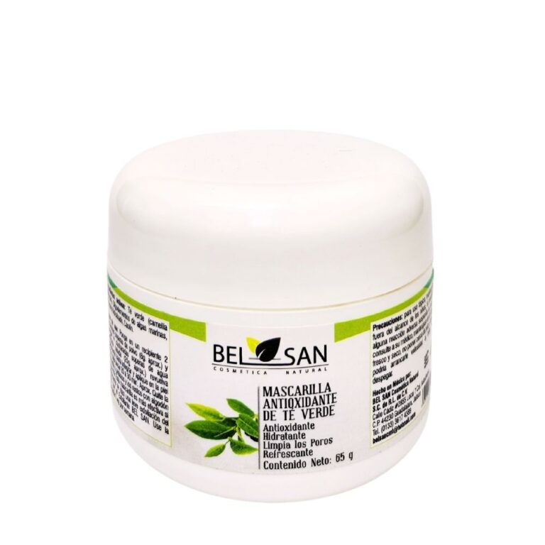 MASCARILLA ANTIOXIDANTE TÉ VERDE Matcha pom.8oz (65g.) - Belsan Cosmética